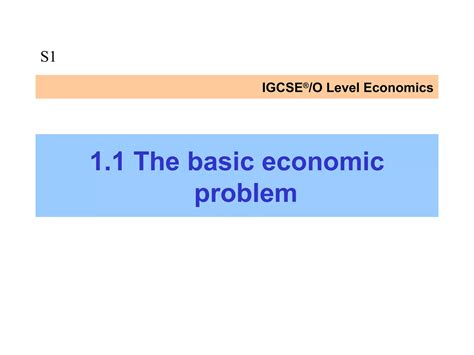 Slide 1 1mm The Basic Economic Problem Ppt