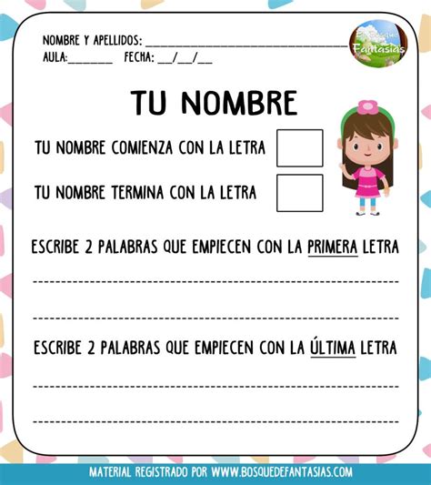 Practico Mi Nombre Hoja 9 Actividades De Nombres Enseñanza De Las