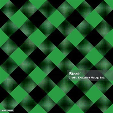 녹색 격자무늬 이음새가 없는 패튼 벡터 체크 무늬 녹색과 검은 색 격자 무늬 질감 배경 전통적인 대각선 직물 인쇄 크리스마스 버팔로 플란넬 격자 무늬 질감 성 패트릭 데이