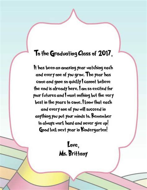 Preschool Graduation Speech Template Free Worksheets Printable