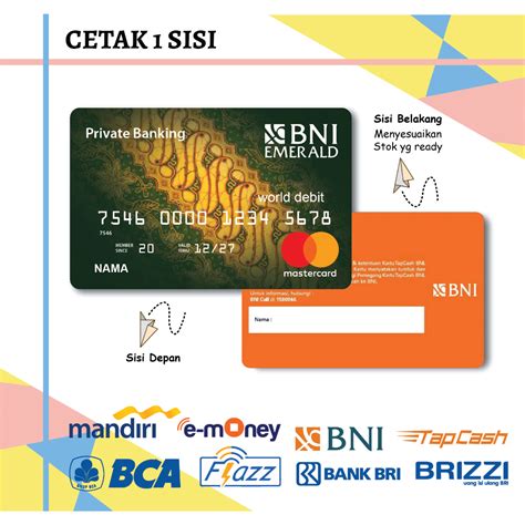 Jual Kartu Emoney E Toll Design Bni Emerald Debit Kredit Card E Money