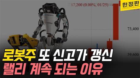 로봇주 또 신고가 갱신 랠리 계속되는 이유 Youtube