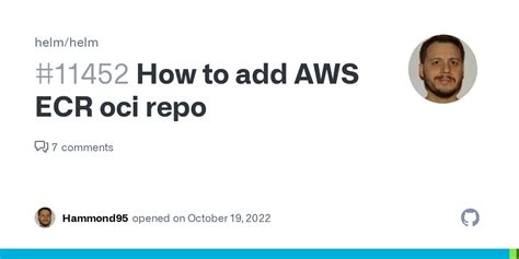 How To Add Aws Ecr Oci Repo · Issue 11452 · Helmhelm · Github