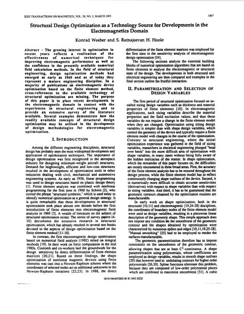 Pdf Structural Design Optimization As A Technology Source For