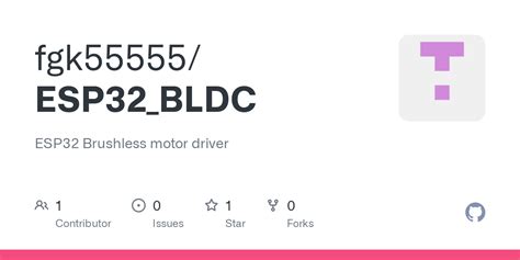 Github Fgk Esp Bldc Esp Brushless Motor Driver