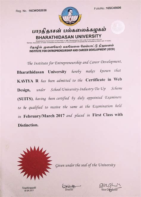 kaviya r on linkedin webdesign achievement bharathidasanuniversity