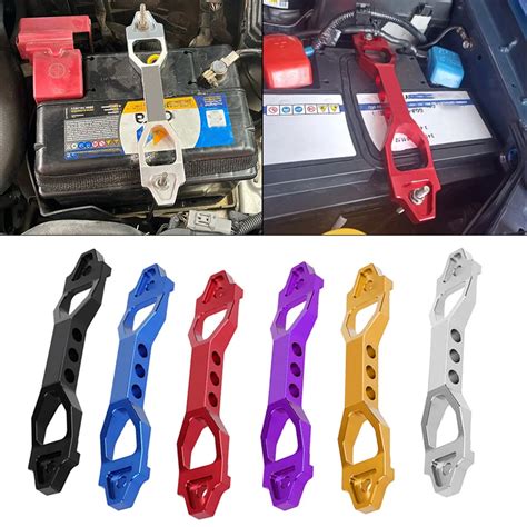 Car Battery Tie Down Mount Bracket Brace Battery Billet Aluminum Fasten