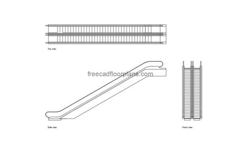 Double Escalator Free Cad Drawings