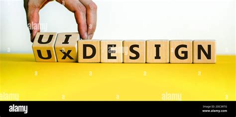 UX Design Or UI Design Hand Turns Cubes And Changes The Words UX Design To UI Design