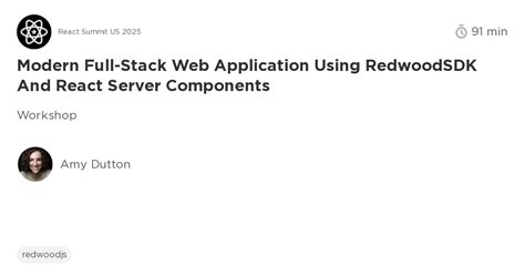 Modern Full Stack Web Application Using Redwoodsdk And React Server
