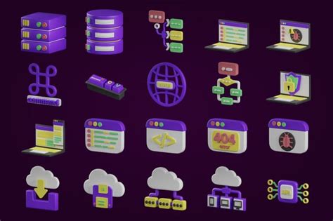 3d Programming Icon Objects Ft 3d And Icon Envato