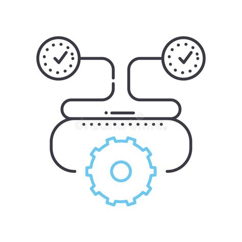 Execution Line Icon Outline Symbol Vector Illustration Concept Sign