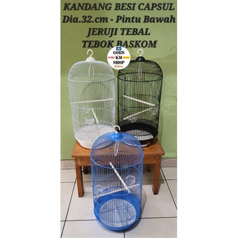 Jual Kandang Besi Bulat Capsul Navo Jeruji Tebal Lovebird Konin Robin Kuning Jakarta Barat