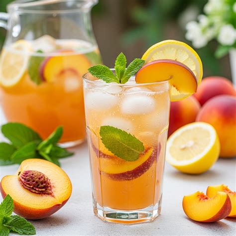 Sparkling Peach Lemonade