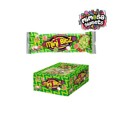 Ama Bom Mini Bitz Summer Fruits 50gx20 Mimosa Sweets