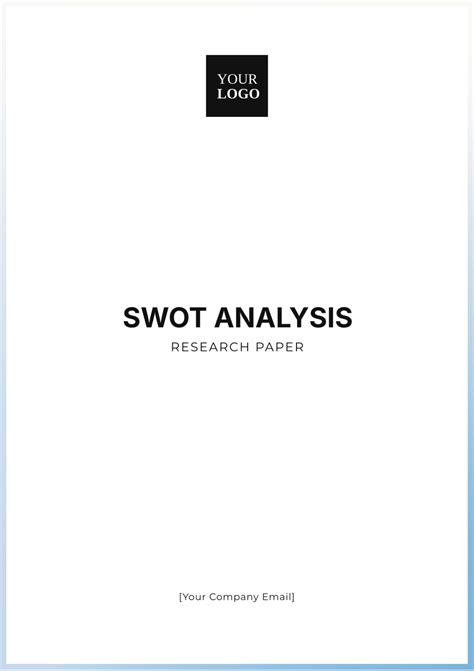 Free Swot Analysis Research Paper Template To Edit Online