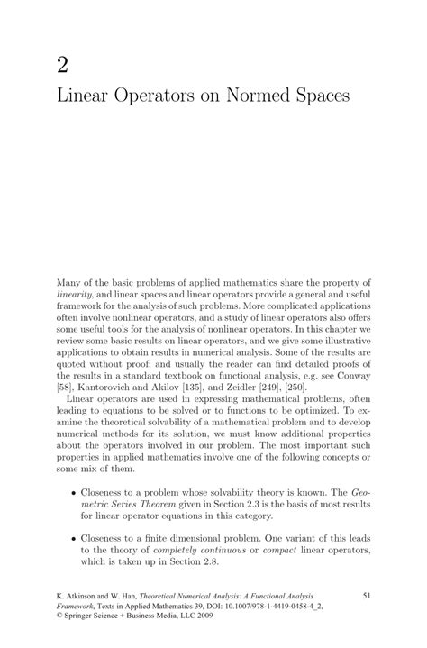 Pdf Linear Operators On Normed Spaces