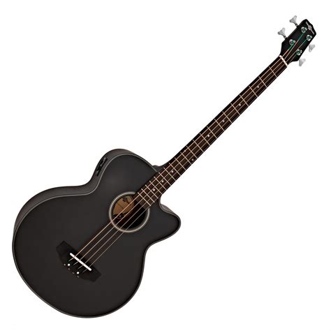 Electro Acoustic Bass Guitar By Gear4music Black At Gear4music