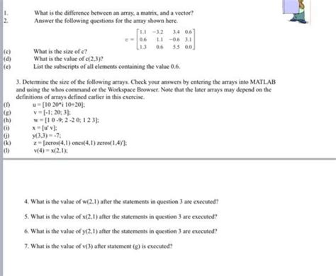 Solved 1 D E What Is The Difference Between An Array A