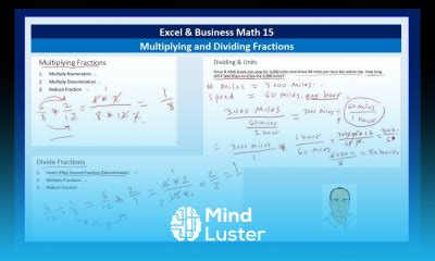 Excel Business Math Essentials Tutorial Mind Luster