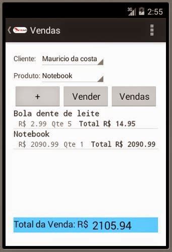Código Fonte Sistema De Vendas Android Java Xml Sqllite