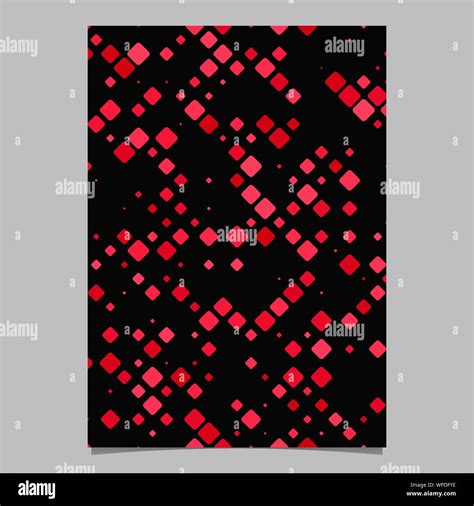 Red Abstract Square Pattern Poster Design Vector Tiled Mosaic Stationery Background Stock
