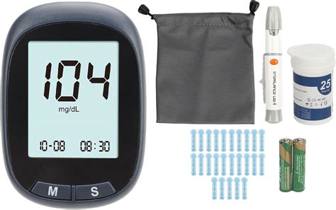 Jp 血糖値モニターキット、 血糖検査キット、ランシングデバイス 1 個、テストストリップ 25 枚とランセット 25 個、血糖計 1 個、 家庭用ポータブル糖尿病検査