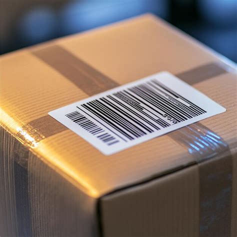 A Closeup Of A Package With A Tracking Barcode And Digital Tracking App Interface Premium Ai