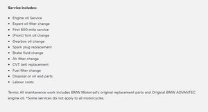 Bmw Motorrad Service Inclusive Package 3 Years Or 18000 Miles