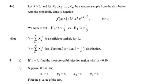 Solved 4 5 Let 2 0 And Let X X X Be A Random Chegg Com