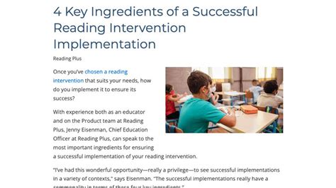 Researched Based Reading Intervention Program Reading Plus By Discovery Education