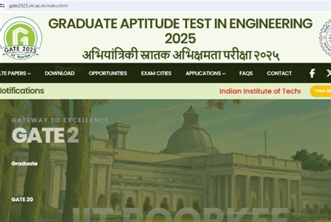 Gate Exam 2025 Iit Roorkee Releases Test Paper Syllabus Registration Begins Soon