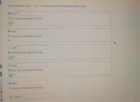 Solved For The Function Rxx3 Find Each Of The Following