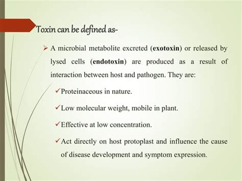 Role Of Microbial Toxins In Plant Pathogenesis Pptx