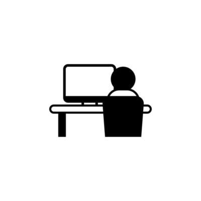Man Computer Icon Vector Art Icons And Graphics For Free Download