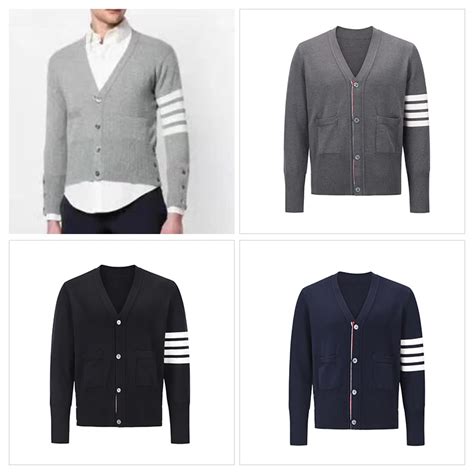 Tb Thom 여성용 스웨터 스트라이프 V넥 카디건 한국 디자인 캐주얼 상의 가을 겨울 신상 Aliexpress