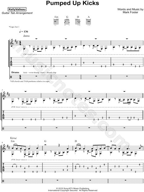 Pumped Up Kicks Chords Sheet And Chords Collection