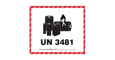 UN3481 lithium ion battery label - Hazard Packaging Labels