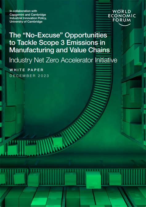 The “no Excuse” Opportunities To Tackle Scope 3 Emissions In Manufacturing And Value Chains