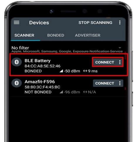 ESP32 BLE Server GATT Service Battery Level Indication