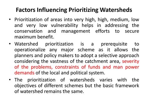 Prioritization Of Watershedspptxshshshshah Pptx