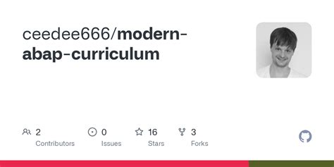 Github Ceedee Modern Abap Curriculum