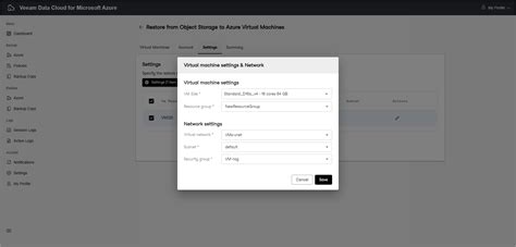 Step 4 Specify Vm And Network Settings Veeam Data Cloud For