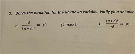 solved solve the equation for the unknown variable verify