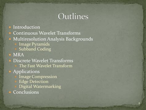 Ppt An Introduction To Discrete Wavelet Transforms Powerpoint
