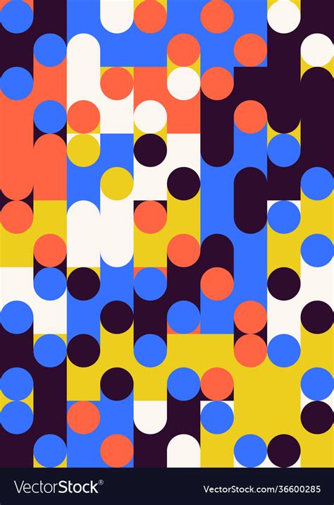 Mosaic Abstract Pattern Design Royalty Free Vector Image