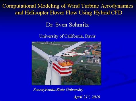 Computational Modeling Of Wind Turbine Aerodynamics And Helicopter