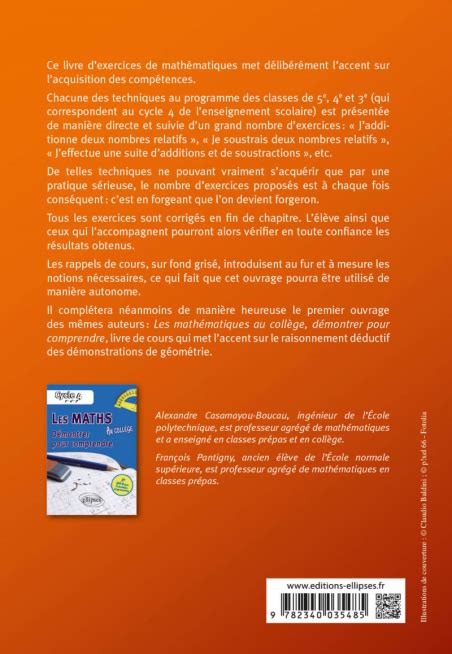 Les Mathématiques Au Collège Exercices Corrigés Progressifs Cycle 4 5e 4e 3e 2e édition