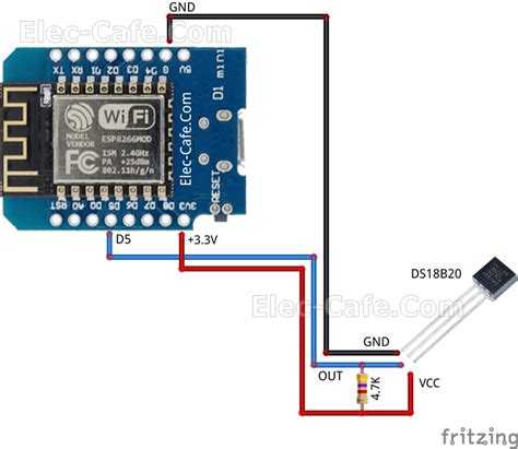 Use Wemos D1 Mini And Ds18b20 Sensor Monitor Temperature On Home Assistant Elec Cafe Com In