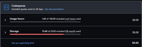 github codespaces already running of storage r github